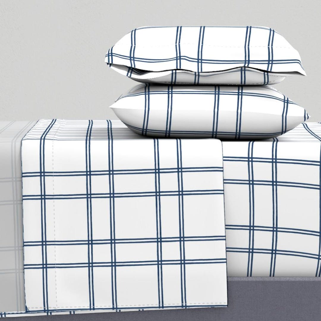 Windowpane Check Sheets - Watercolor Double Plaid by Danika_herrick ...
