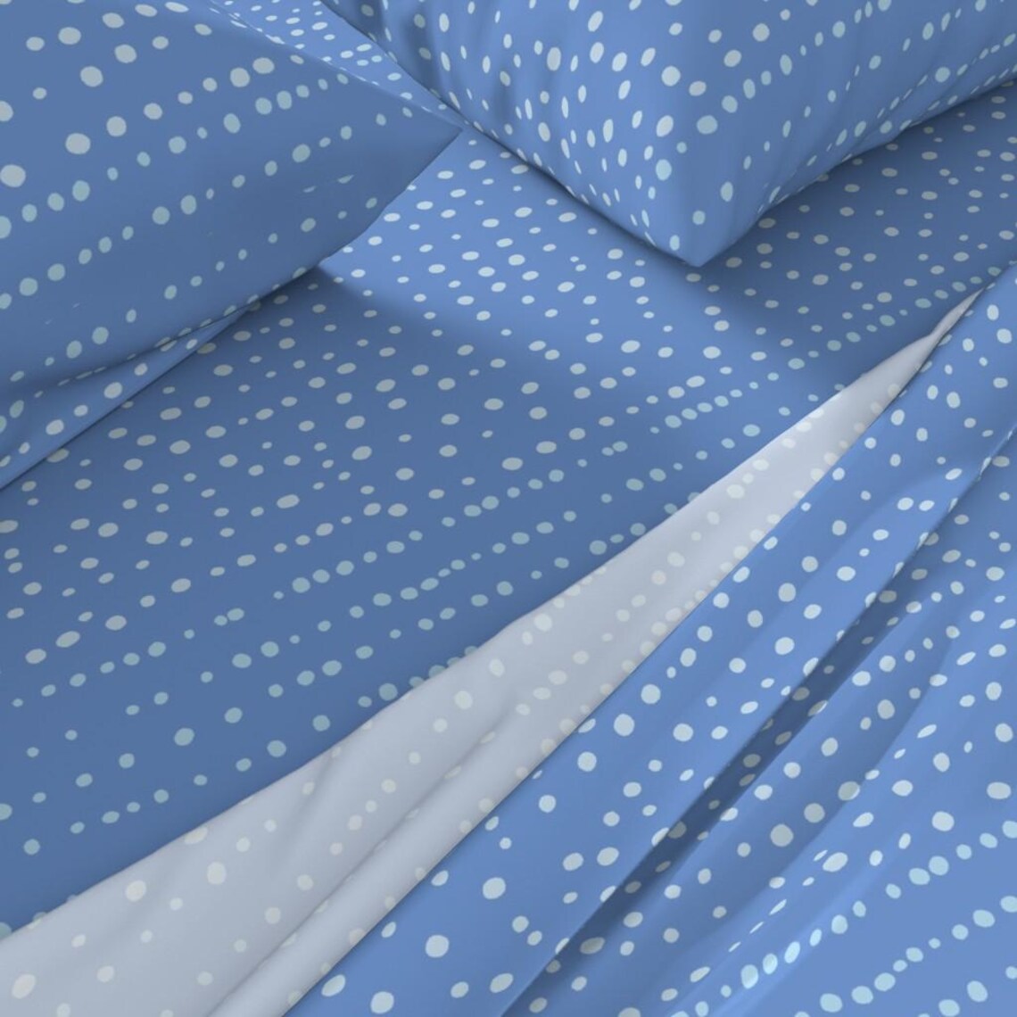Blue Confetti Dot Sheets - Playful Light Blue by Littl_crow ...