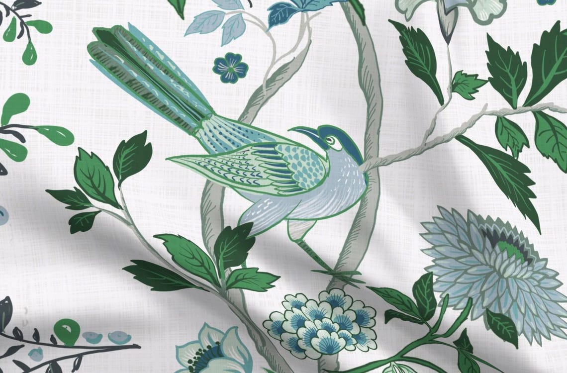 Traditional Sheets - Chinoiserie Peacock by Chrissyink - Chinoiserie ...