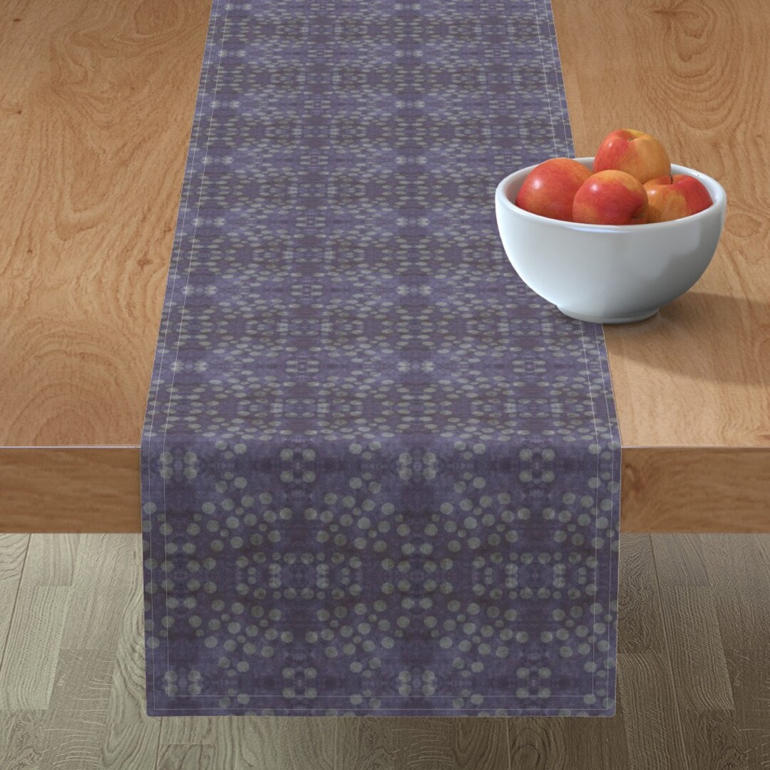 Polka Dots Table Runner Grungy Polka Dots Fabric by - Etsy