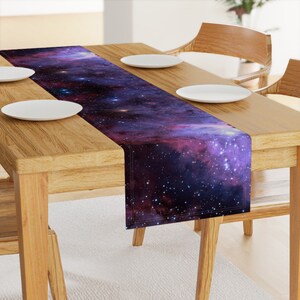 Purple Galaxy Table Runner Carina Nebula edited Blue by - Etsy