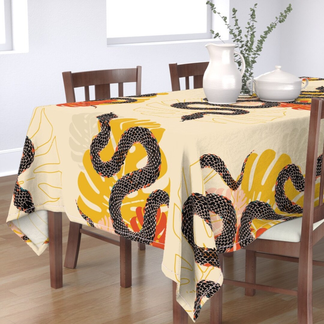 Tropical Snakes Tablecloth Smooth Viper by Freethebold - Etsy