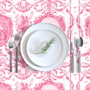Romantic Pink Rococo Tablecloth - Pink Dawn Rococo by ...