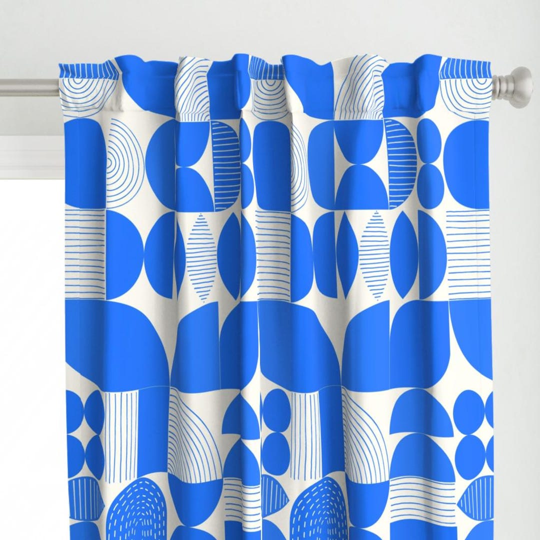 Geometric Shapes Curtain Panel - Modern Art by Sandra_hutter_designs ...