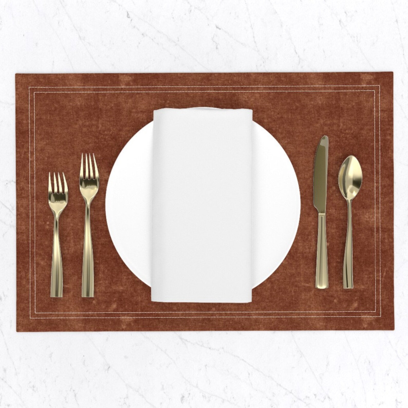 Distressed Rust Placemats set of 2 Solid Rust by - Etsy
