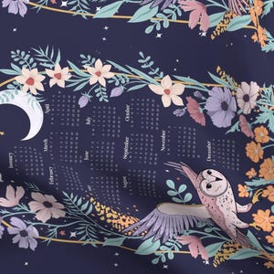 2025 Calendar Tea Towel - Flying Barn Owl by Lifes_peachey - Witchy ...