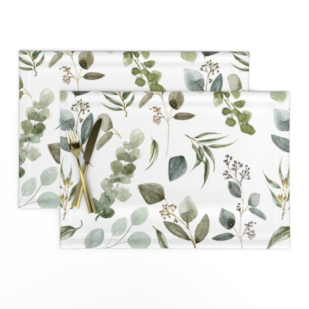Australian Botanical Placemats set of 2 Earthy Eucalyptus - Etsy