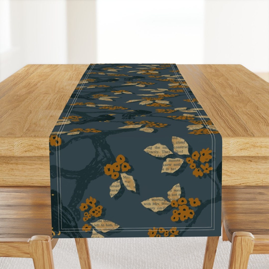Book Leaf Table Runner Book Leaf Tree by Nancy_bradham - Etsy