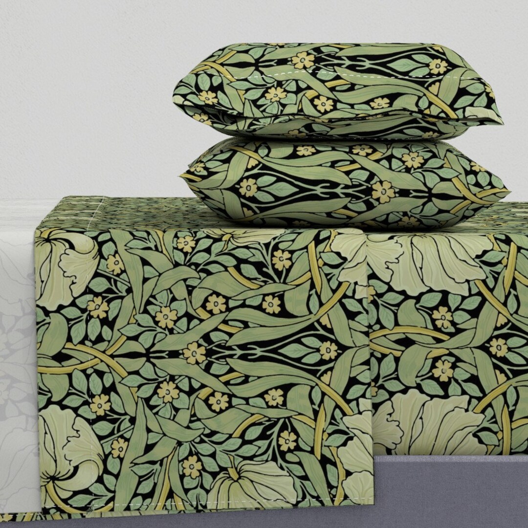 Victorian Floral Sheets Pimpernel by Peacoquettedesigns Vintage Style ...