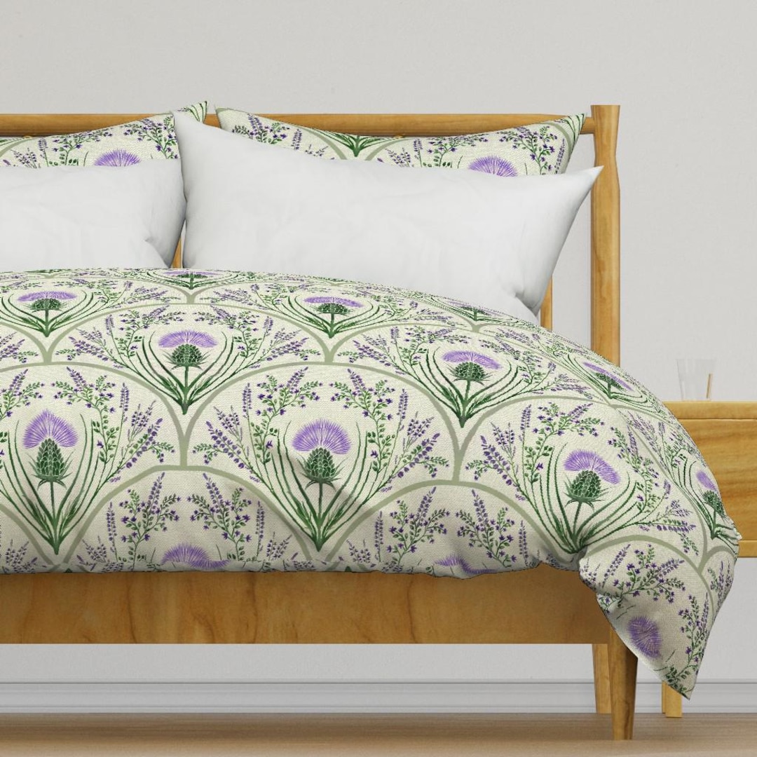 Nouveau Wildflowers Bedding - Scottish Thistle by Marjorie_howe ...