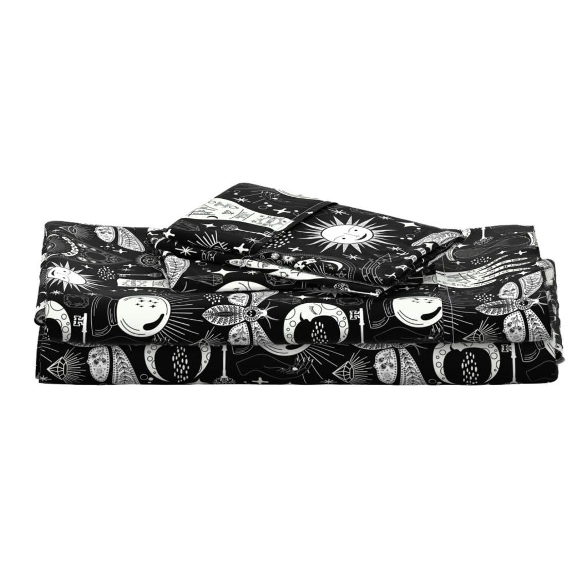 Moon Sheets - Enchanted - Enchantment -black & White by Carrie_cantwell ...