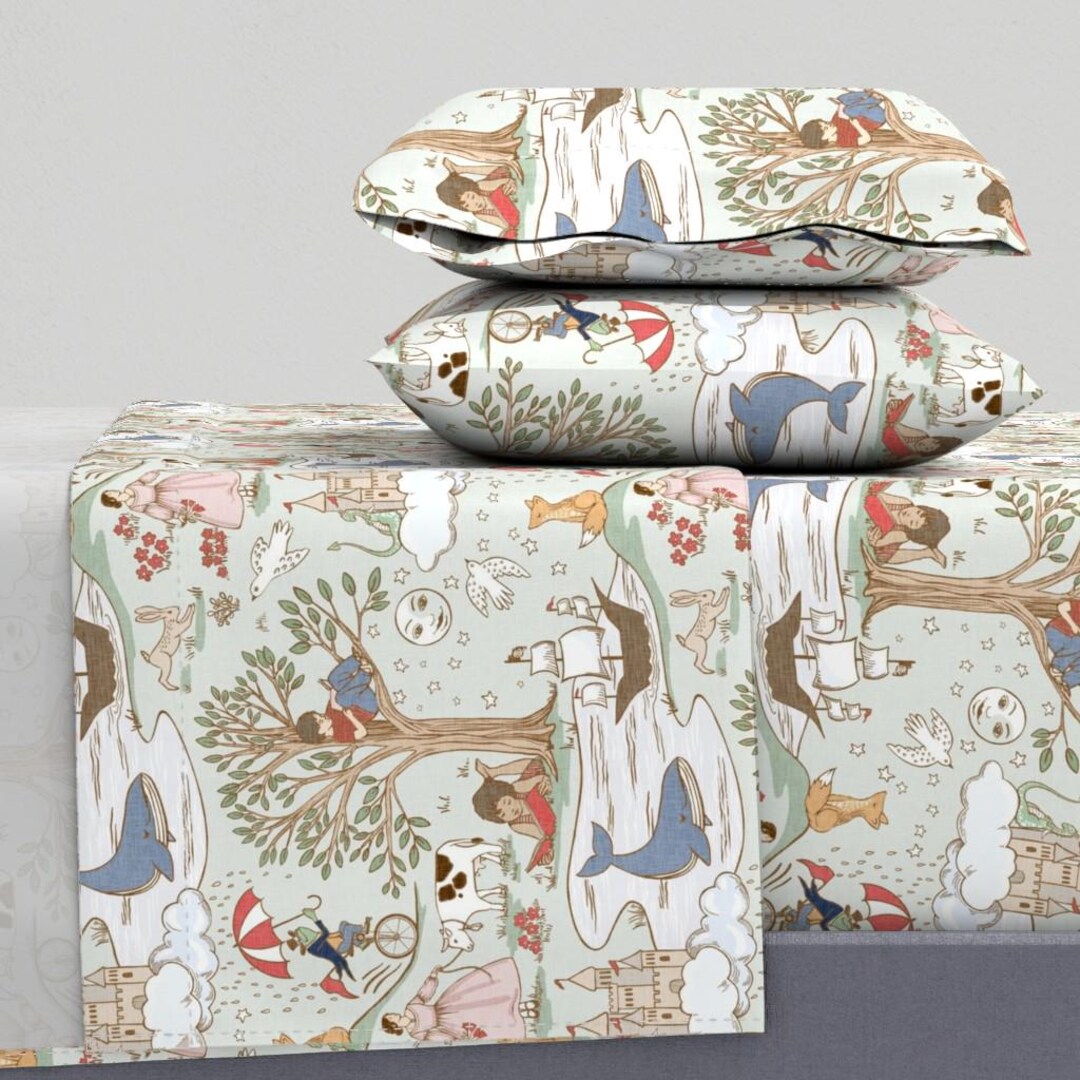 Whimsical Sheets - Storybook Adventures Multi by Shellypenko ...