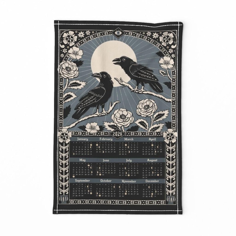2026 Wall Calendar Raven - Etsy