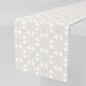 Geometric Table Runner Zara in Belgian Linen by Lilyoake - Etsy