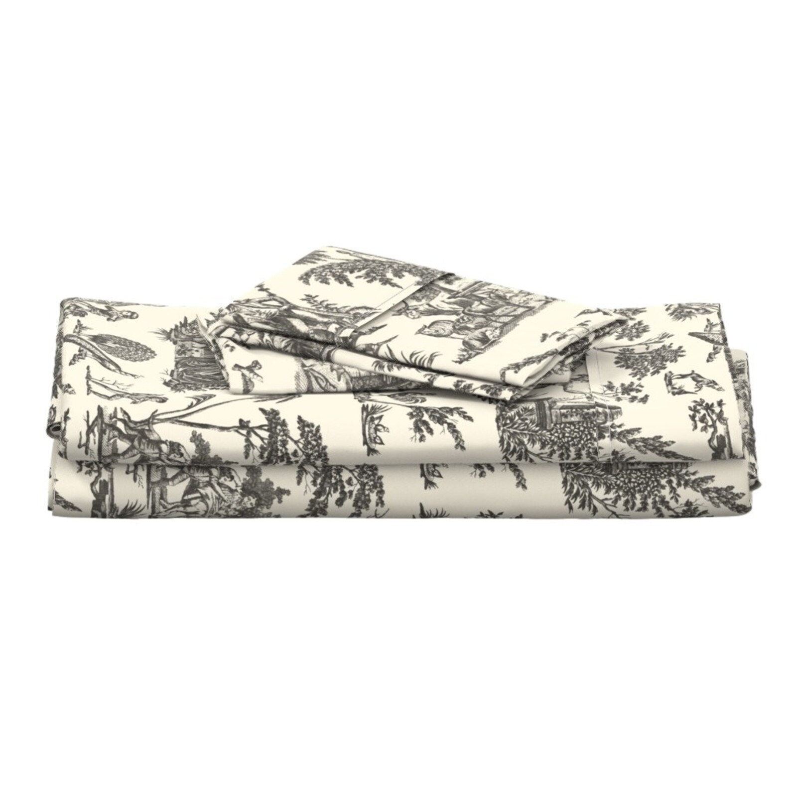 Cream Toile Sheets Marseilles Toile by Peacoquettedesigns | Etsy