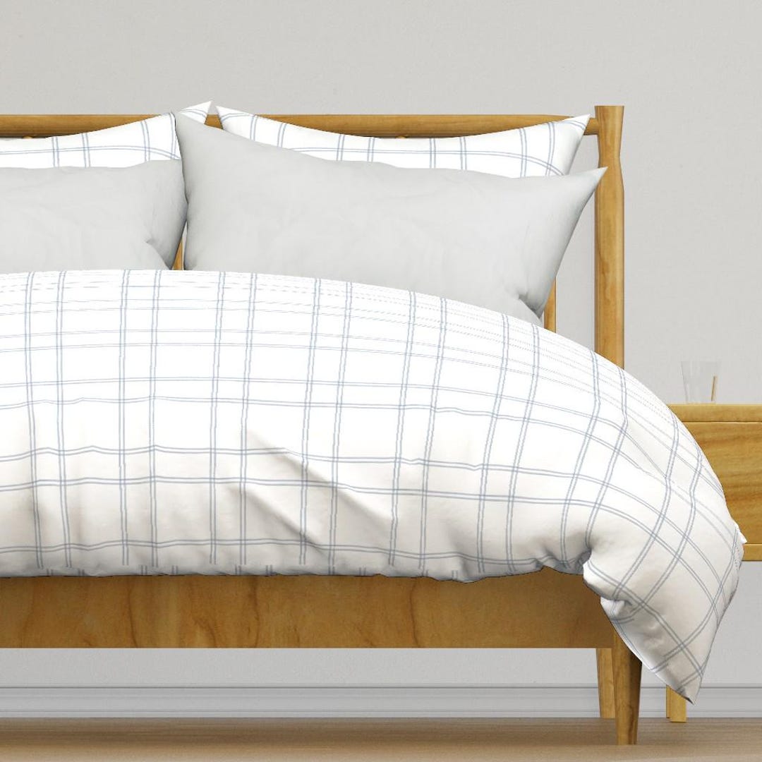 Simple Blue Plaid Bedding - Watercolor Double Plaid by Danika_herrick ...