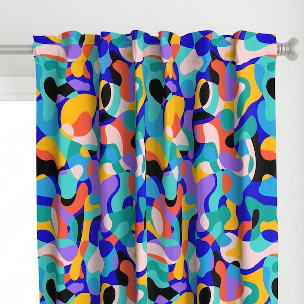 Colorblock Curtains - Etsy