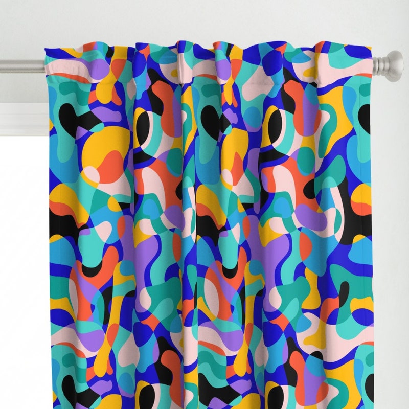 Colorblock Curtains - Etsy