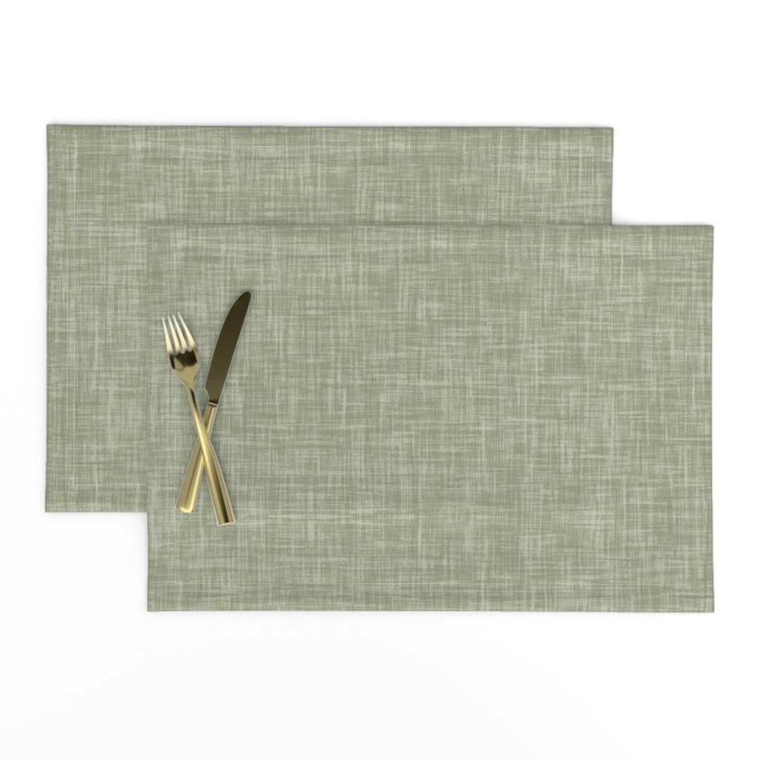 Neutral Sage Green Placemats set of 2 Sage Green by - Etsy