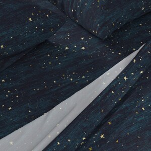 Nighttime Stars Sheets Night Sky Stars Midnight Blue by At_the_cottage ...