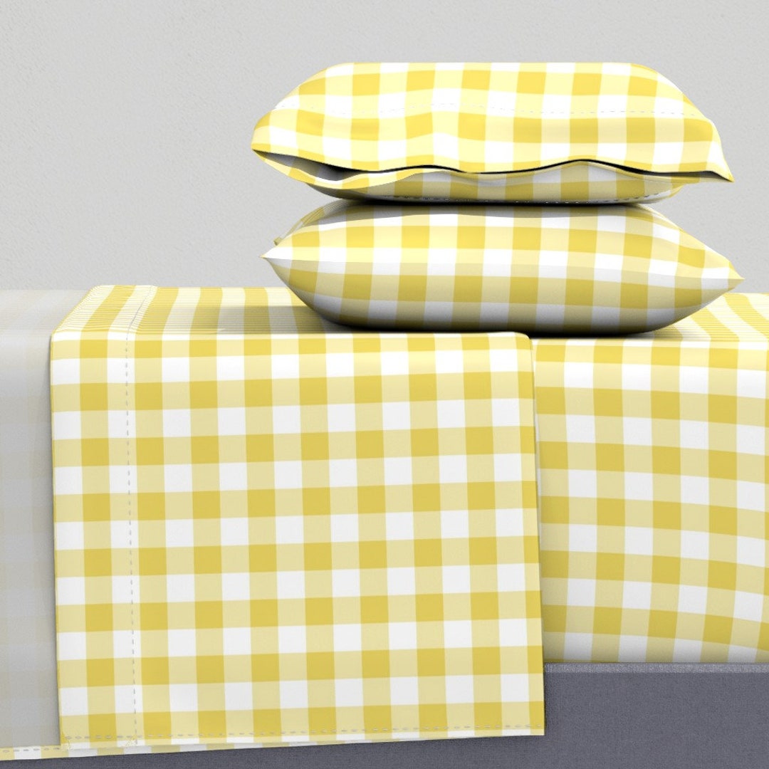 Plaid Sheets Gingham Yellow by Littlerhodydesign Country Classic ...