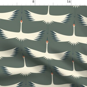 Art Deco Cranes Throw Blanket Whooping Crane Migration by - Etsy