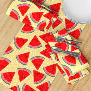 Whimsical Watermelon Table Runner - Watermelon Nibbles by Sassiniemand ...