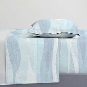 Minimal Coastal Sheets - Sky Blue Wave by Wren_leyland - Ocean Nautical ...