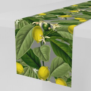 Lemons Table Runner Lemon Botanical Earl Grey by - Etsy