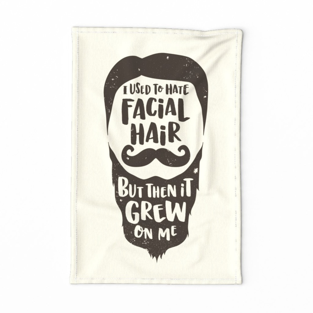 Dad Joke Tea Towel - Facial Hair by Robyriker - Humor Funny Typography ...