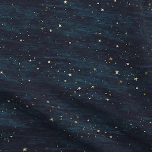 Nighttime Stars Sheets - Night Sky Stars Midnight Blue by At_the ...