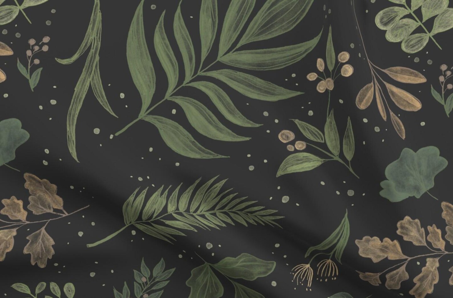 Moody Botanical Sheets - Dark Botanical Leaves by Thestorysmith - Jumbo ...