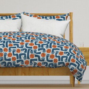 Modern Basketball Bedding Crazy Basketball by Anequ_studio Abstract ...