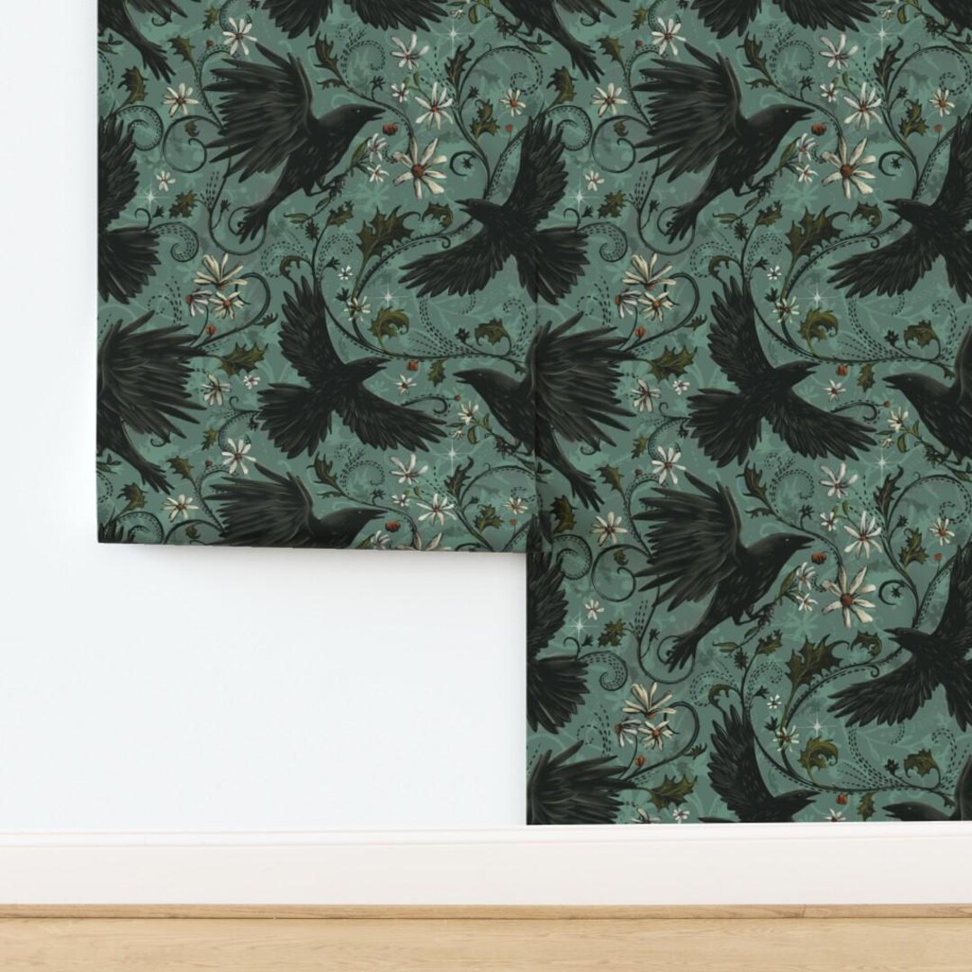 Gothic Ravens Non-pasted Wallpaper - Mystic Crows by Stephaniebeischer ...