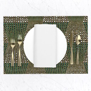 Olive Green Placemats set of 2 Superbloom Agave by Ormolu | Etsy