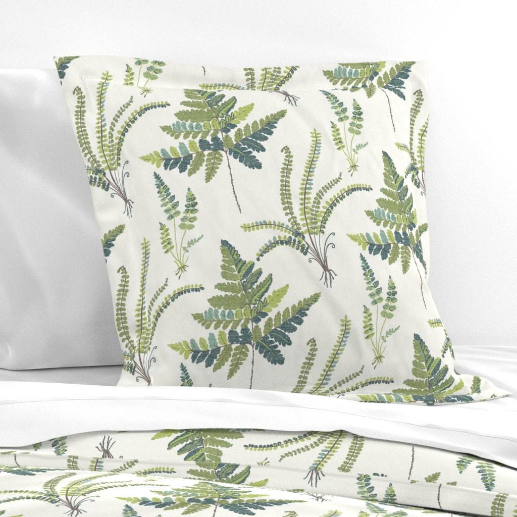 Green Leaves Bedding - Fern Botanical by Melissahyattfabrics - Ferns ...