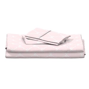 Traditional Sheets - Bow Trellis Pink by Prettyfestive - Preppy Ribbon ...