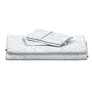 Coastal Blue Gray Sheets - Coral Reef by Kittenlane - Coral Reef Fan ...