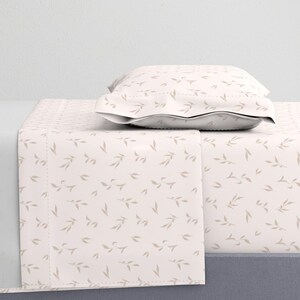 Neutral Botanical Sheets - Minimalist Leaves by Linnestcreative ...
