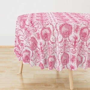 Romantic Pink Rococo Tablecloth - Pink Dawn Rococo by ...