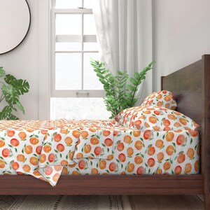 Summer Fruit Sheets - Watercolor Oranges Larger by Katerinaizotova ...
