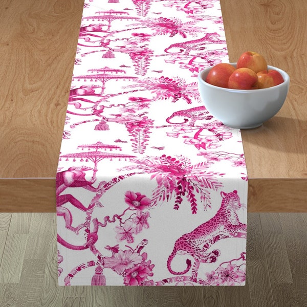 Hot Pink Chinoiserie Fabric - Etsy