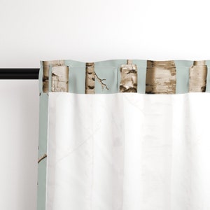 Rustic Trees Curtain Panel Birch Grove in Overcast by ...