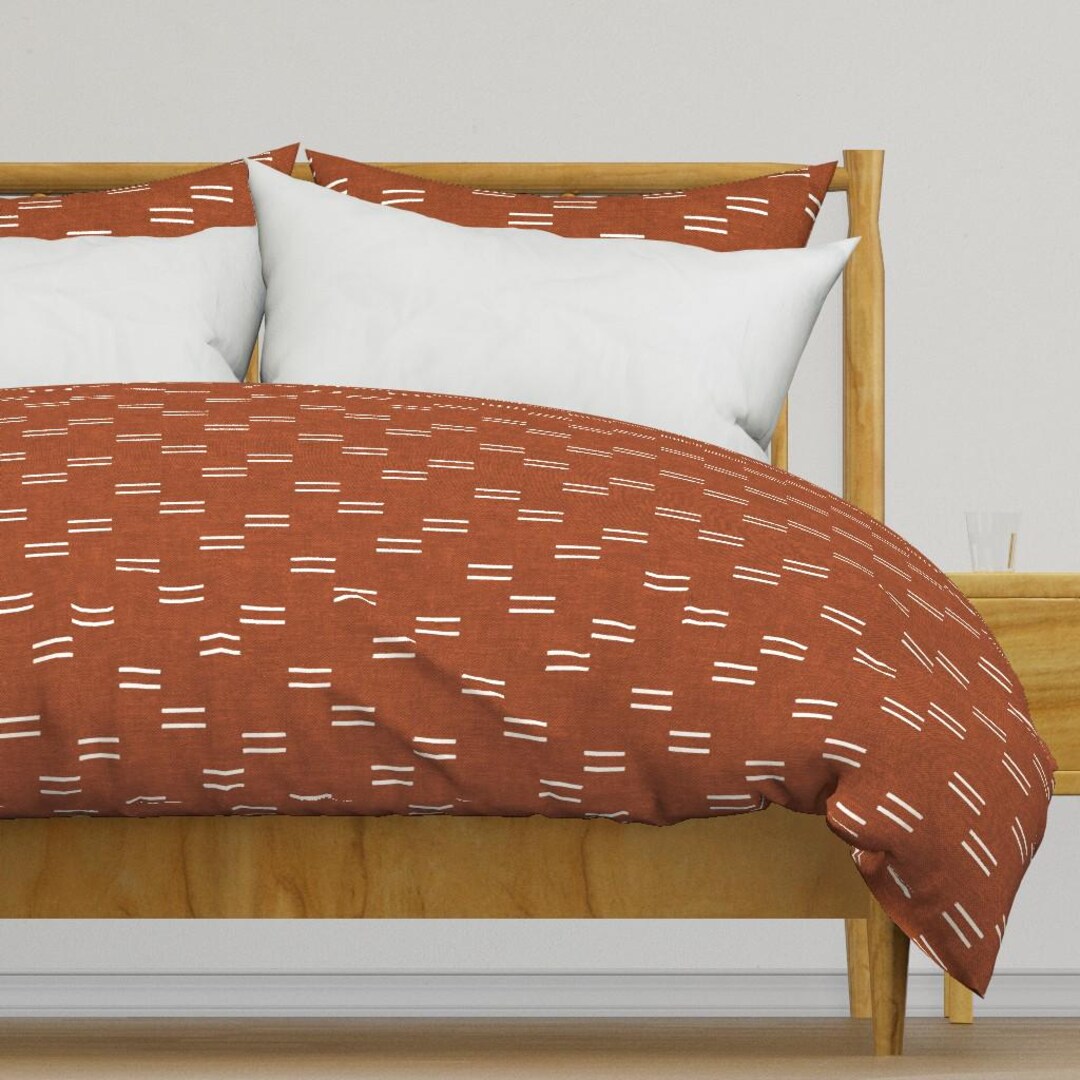 Burnt Orange Bedding - Double Dash - Orange by Littlearrowdesign ...