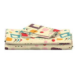 Retro Mod Sheets - 1950s Atomic Pattern by Bruxamagica - Mid Century ...