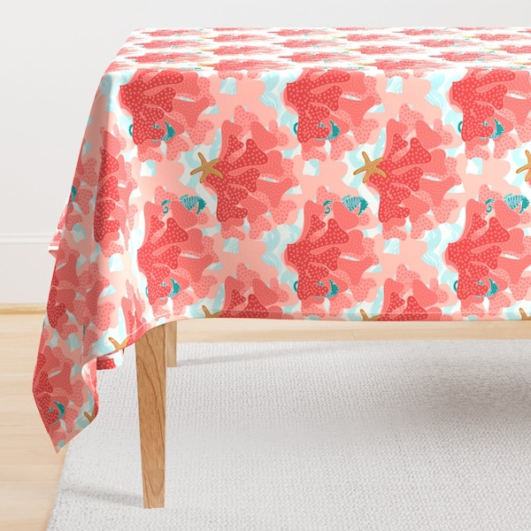 Coral Tablecloth - Etsy