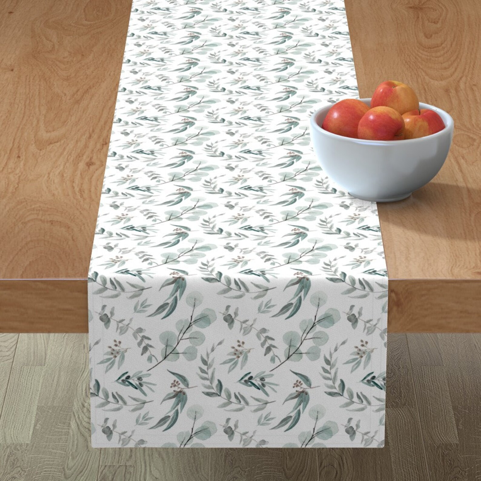 Australian Botanical Table Runner Eucalyptus Leaves by - Etsy
