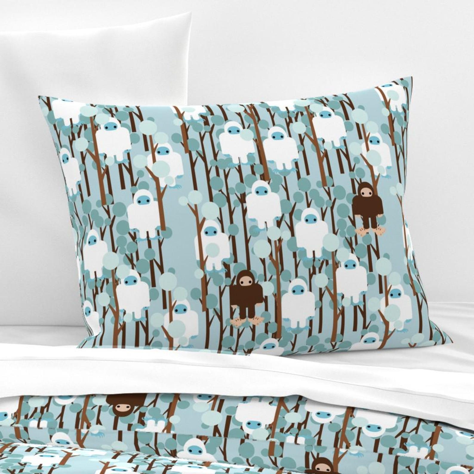 Bigfoot Bedding - Lost in Yeti Forest Small by Thirdhalfstudios ...