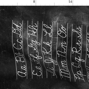 Chalkboard Tea Towel - Cursive Handwriting Alphabet by ...