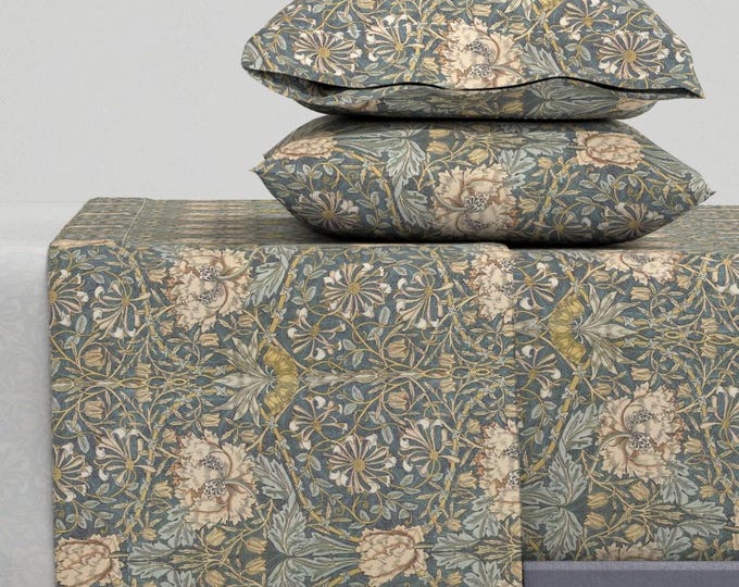 William Morris Cotton Quilted Patchwork Blanket Throw Green - Etsy